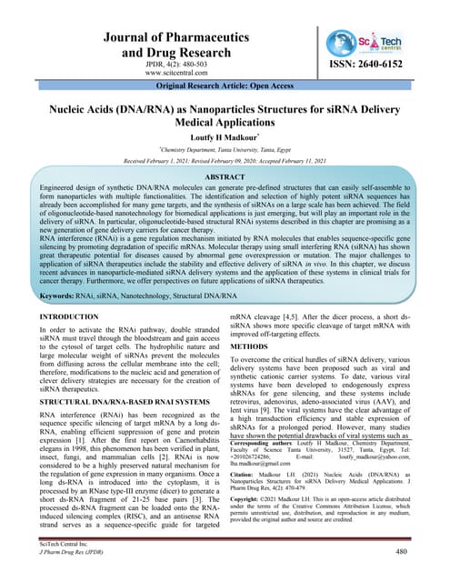 RNA based therapeutic: Paradigms shift in drug discovery and delivery | PPT