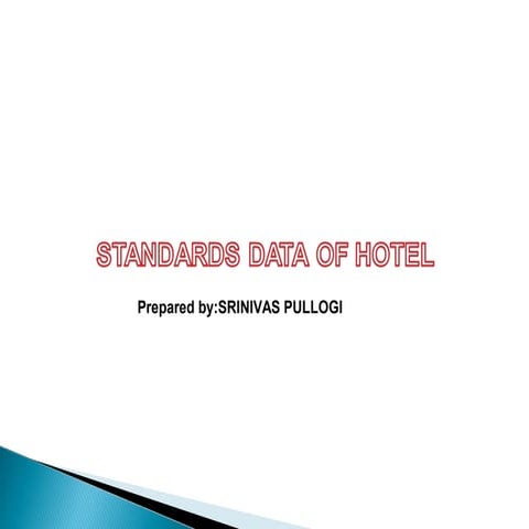 Standard Data related to hotels | PPT