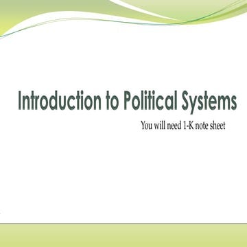 1 k introduction to political systems 2013 2014 | PPT