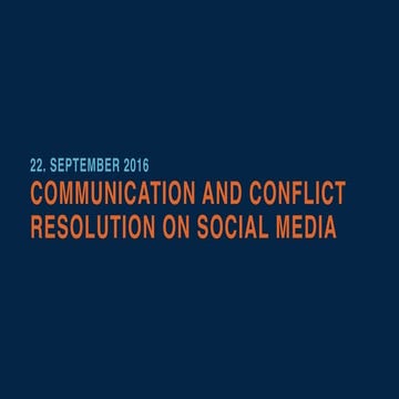 Communication and Conflict Management | PPT