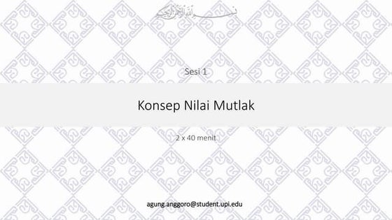 Konsep nilai mutlak | PDF