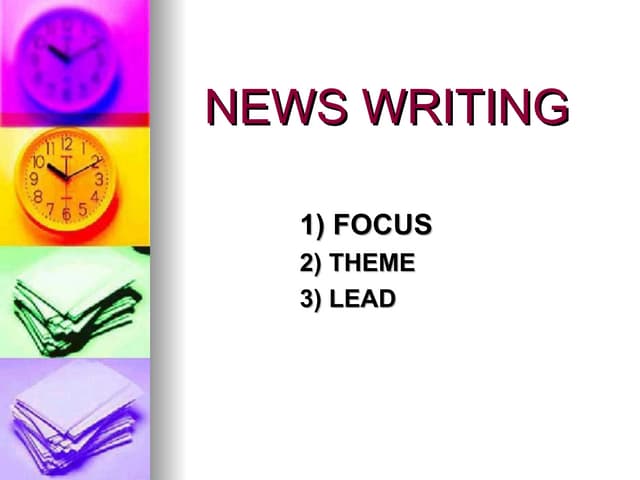 Types of leads in news writing | PPTX