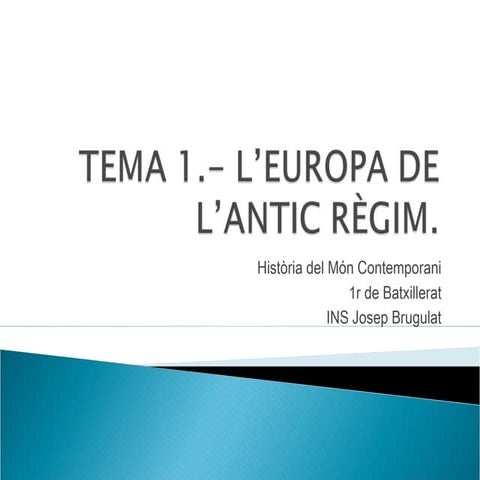 1.l'europa de l'antic règim | PPT