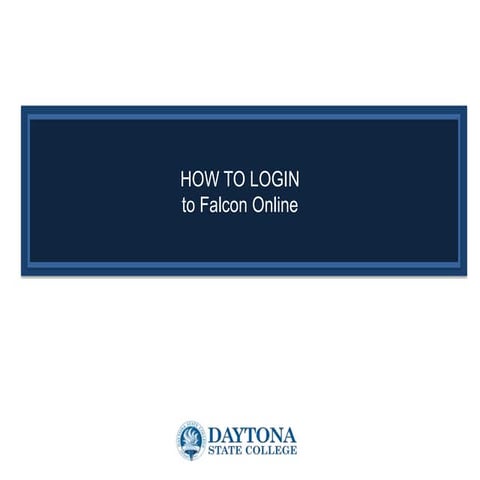 How to Login to Falcon Online | PDF