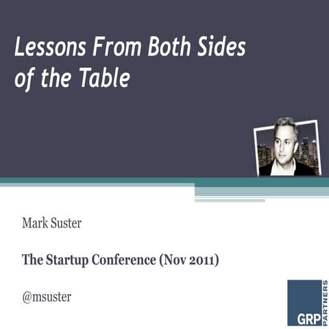 Mark Suster - The Startup Conference LA 2011 | PPT