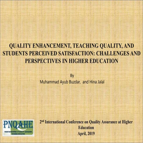 Quality enhancement, teaching quality, and students perceived ...