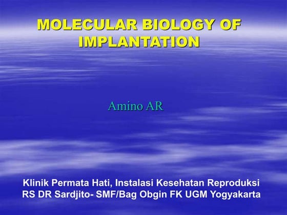 Implantation | PPT | Infertility | Reproductive Health
