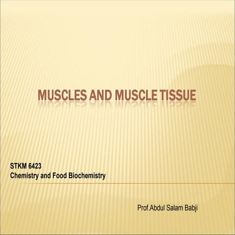 chemistry and food biochemistry muscle and tissue | PPT