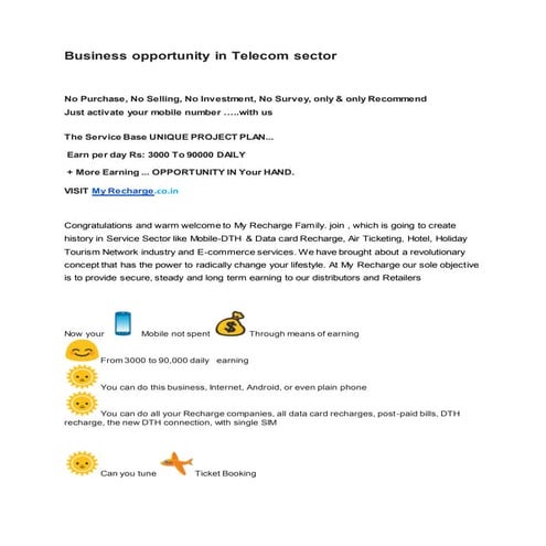 Multilink Recharges (Mobile & DTH Recharge) ! | PDF