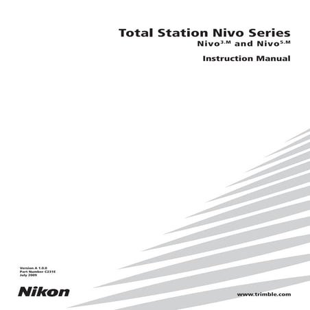 nikon nivo m-series instruction manual | PDF
