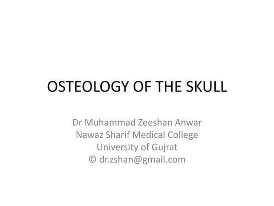 Anatomy of the Skull | PPT | Bone and Joint Conditions | Diseases and ...