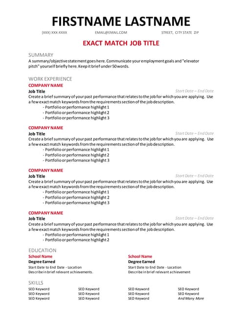 Mid level resume | PDF