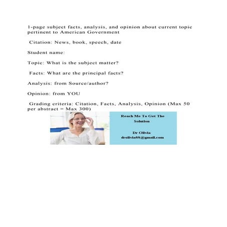 1-page subject facts, analysis, and opinion about current topic pert.docx
