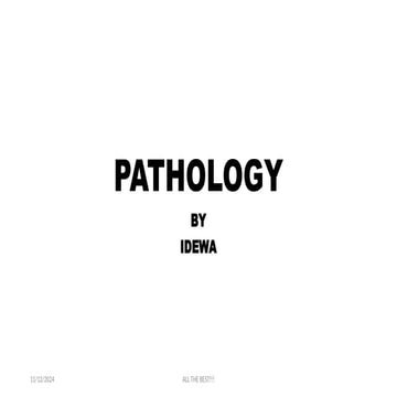 Introduction to pathophysiology | PPTX