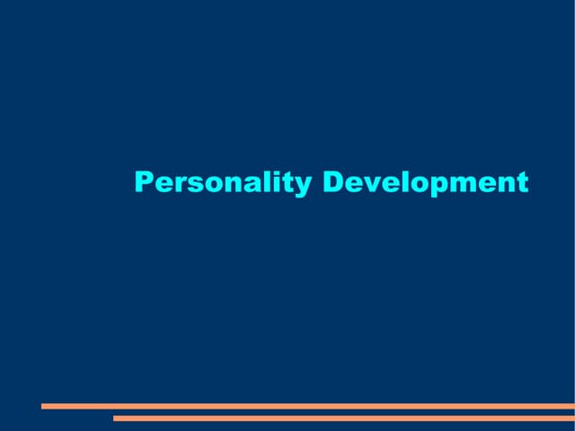 Personality development presentation | PPT