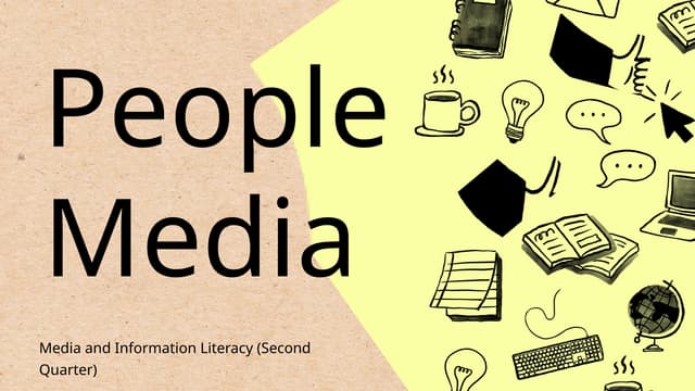 People Media - Media and Information Literacy (MIL) | PPTX