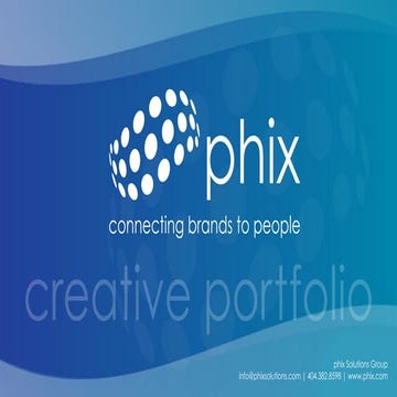 Rob Smith portfolio from phix Solutions showcasing creative work | PDF