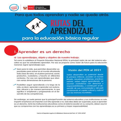 PRESENTACIÓN DE LAS RUTAS DE APRENDIZAJE | PDF