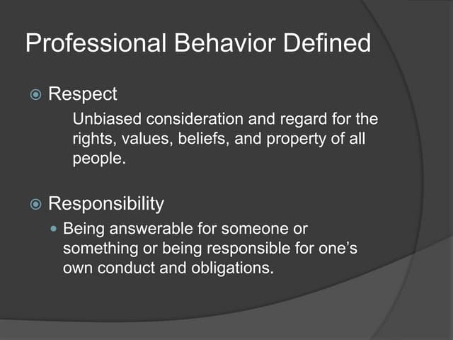 The six dimensions of professional behavior | PPTX