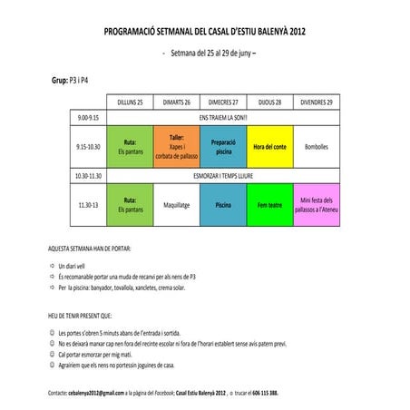 1.prog p3 p4-1a-setmana | PDF