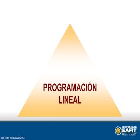1. programación lineal | PPTX | Programming Languages | Computing