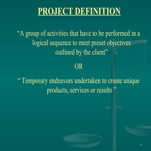 1 Definition of project | PPT