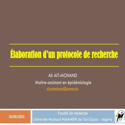 Protocole de recherche | PDF
