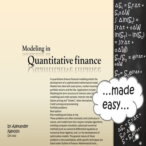 1. Modeling in Quantitative Finance | PDF | Business | Business and Finance