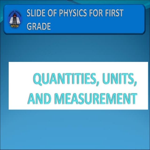 1. Quantities, Units, And Measurement | PPT