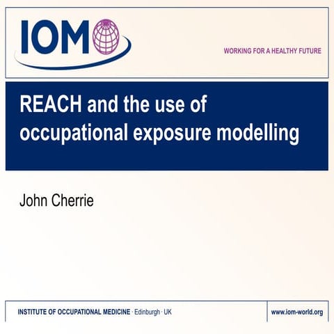 1. REACH and modelling | PPT