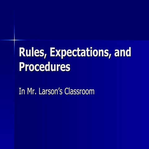 1 Rules, Expectations, And Procedures | PPT