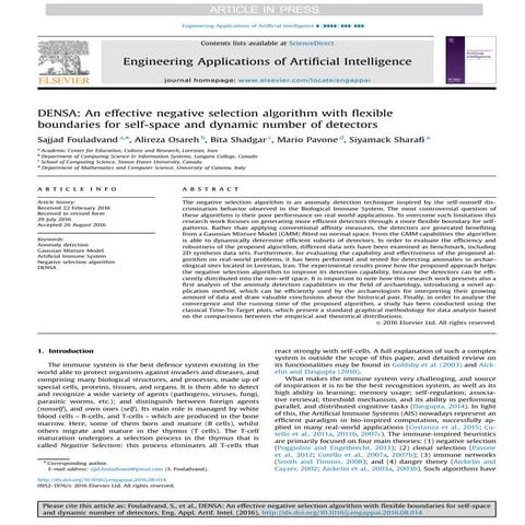 Densa An Effective Negative Selection Algorithm With Flexible Boundaries For Self Space And