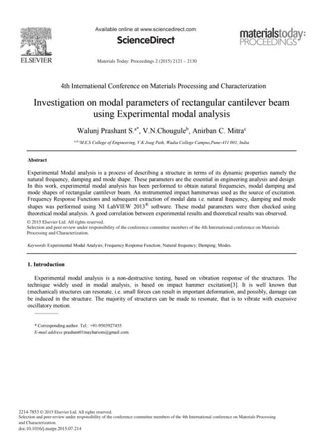 Time Domain Spectral Element Based Wave Finite Element Method For Periodic Timoshenko Beam Ppt