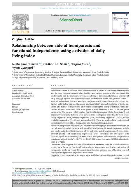 FMA-UE - FUGL-MEYER ASSESSMENT: UPPER EXTREMITY | PPTX
