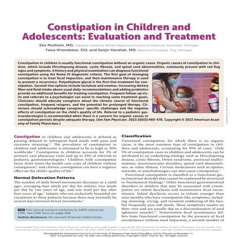 Constipation in children | PPTX