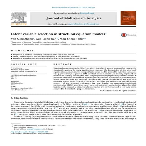 Exogenous and Endogenous Latent Variables in SEM analysis | statswork.com