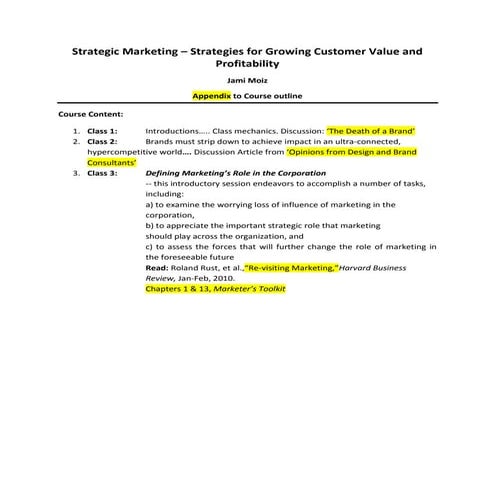 Markstrat web participant-handbook-chap 1 a 3 | PDF