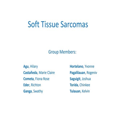1 soft tissue sarcomas | PPT