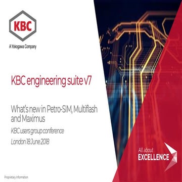 Europe User Conference: KBC Engineering Suite v7 | PDF