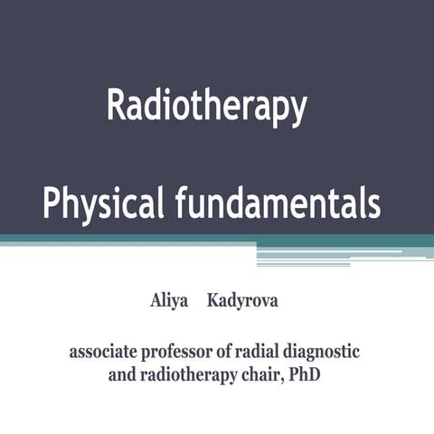 Radiotherapy ppt. Types of radiation and chronic | PPTX