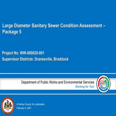 Large Diameter Sanitary Sewer Condition Assessment Package 5 | PPTX