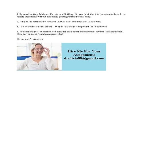 1- System Hacking- Malware Threats- and Sniffing- Do you think that it.docx