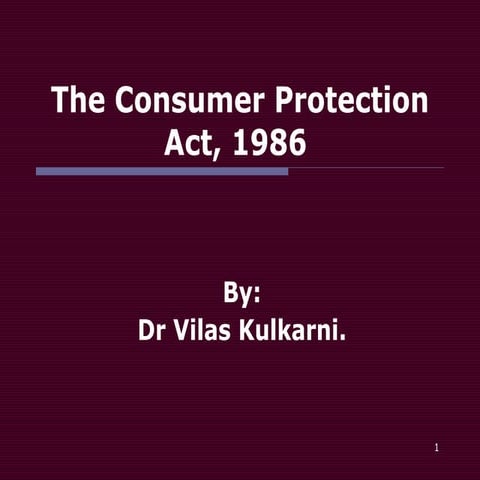 1 the-consumer-protection-act-19863 | PPT