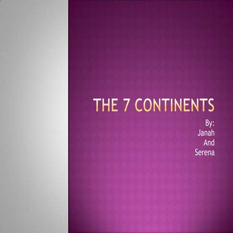 1 The 7 Continents | PPTX