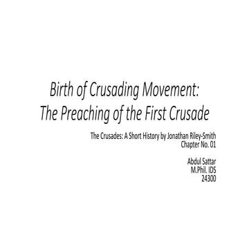 The birth of the crusading movement | PPTX