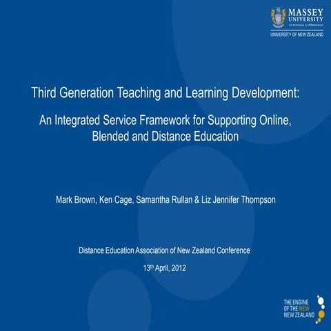 Third Generation Teaching and Learning Development | PPTX