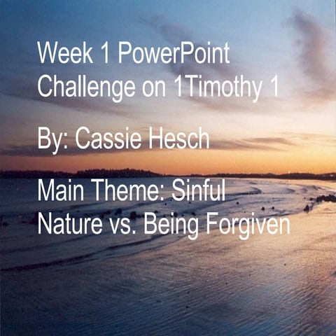 1 Timothy 1 - Amy Cheek | PPT