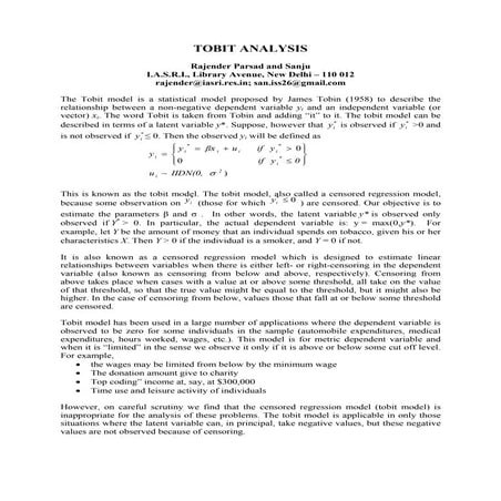 1 tobit analysis | PDF