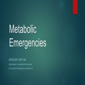Topp-metabolic catatrophies | PPT