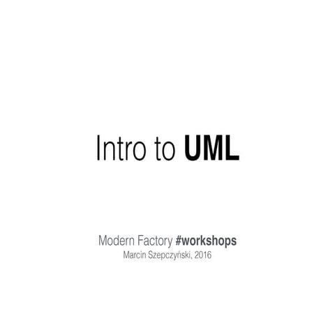 Intro to UML | PPT